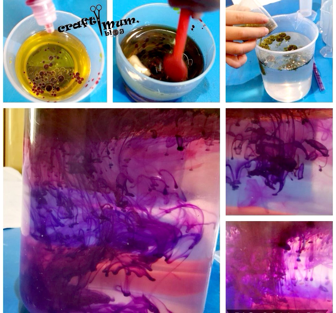 Oil & water experiment - Crafty Mum