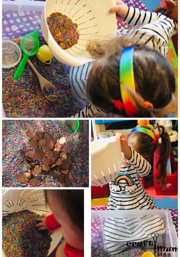 Sensory bin treasure hunt - Crafty Mum