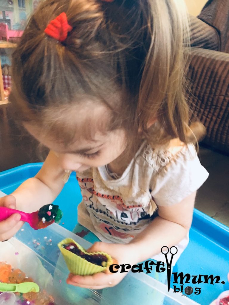 Coloured jelly play - Crafty Mum