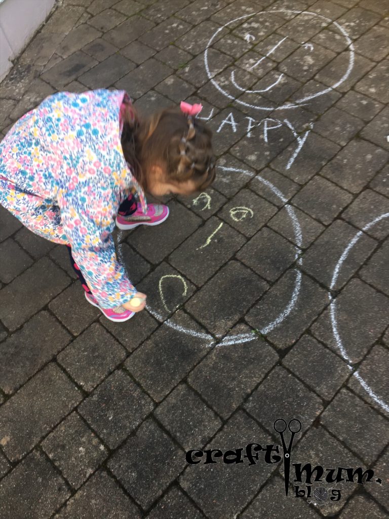 Discovering emotions - chalk drawings - Crafty Mum
