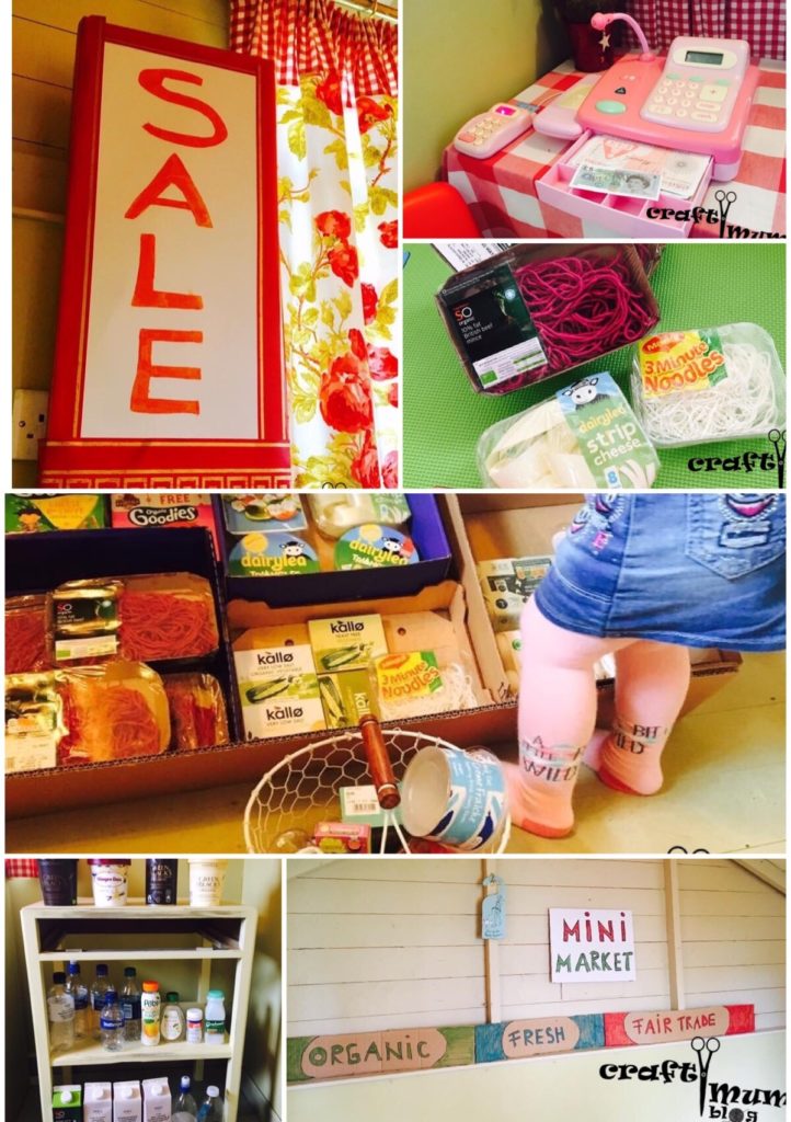 Minimarket - pretend playroom - Crafty Mum