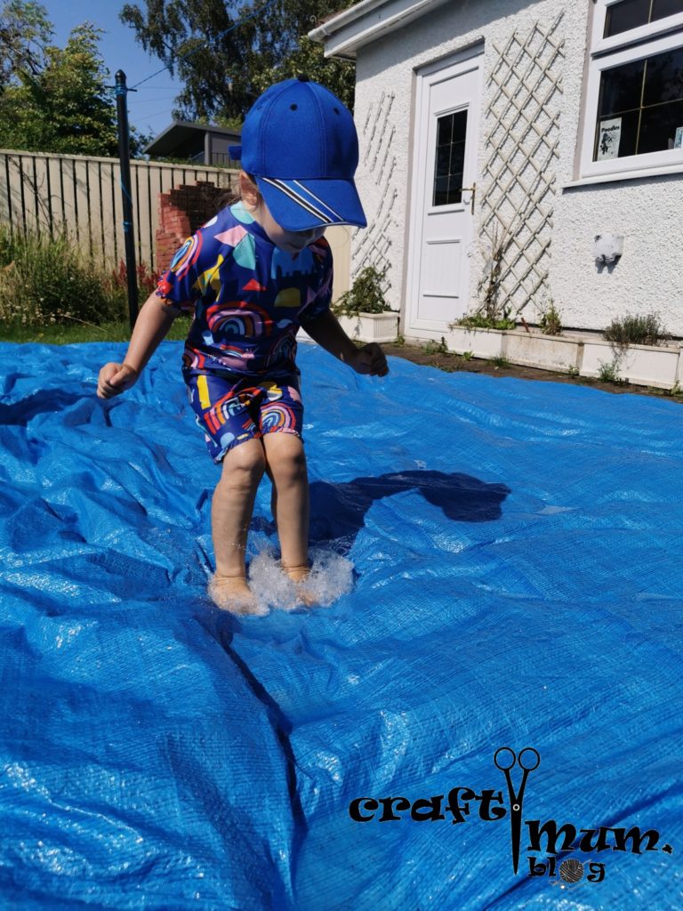 Water slide/puddles activity - Crafty Mum