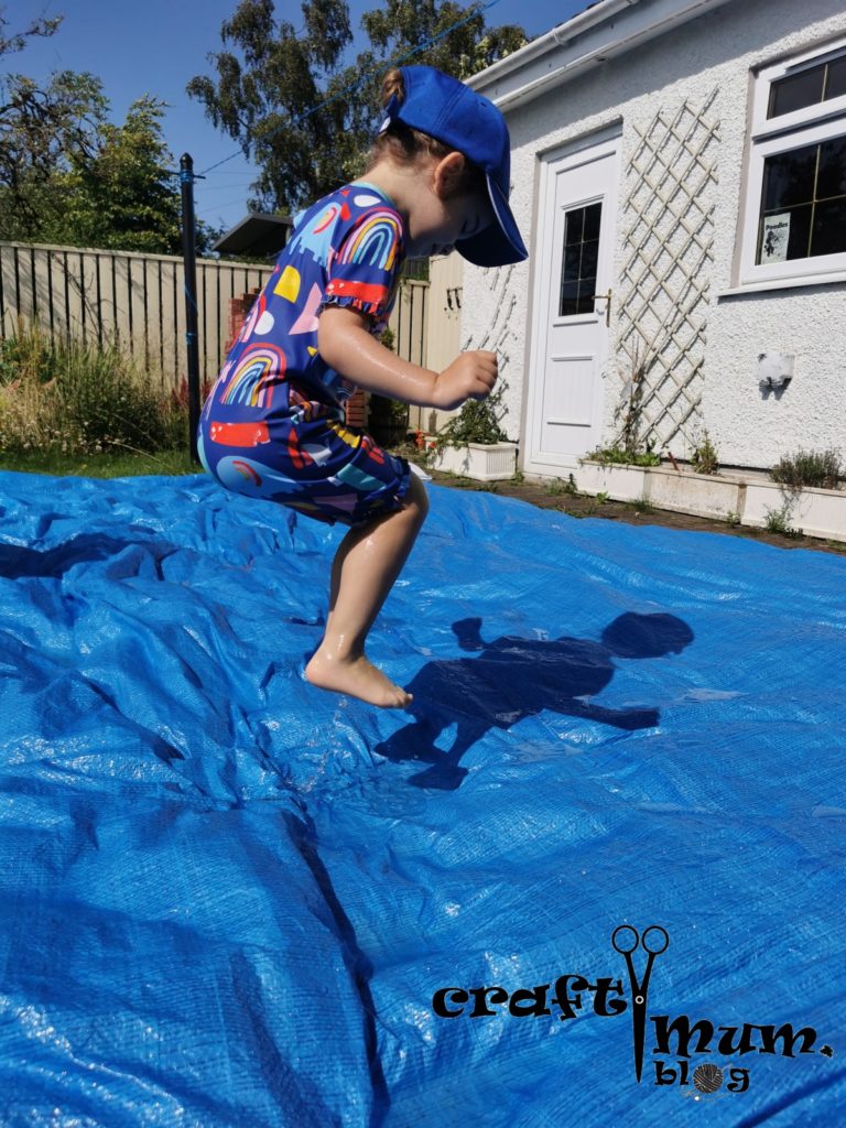 Water slide/puddles activity - Crafty Mum