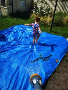 Water slide/puddles activity - Crafty Mum
