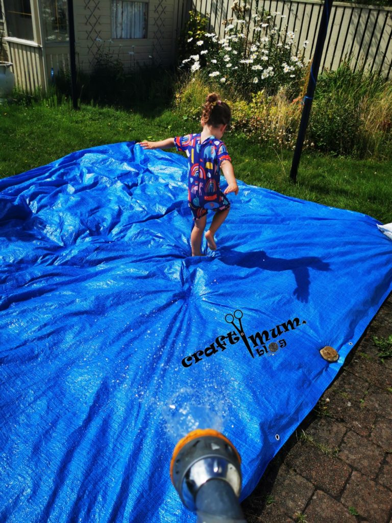 Water slide/puddles activity - Crafty Mum