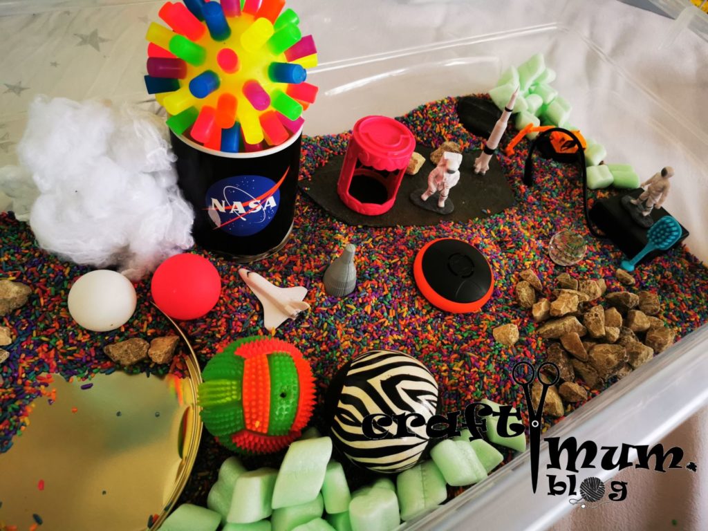 Space sensory bin - Crafty Mum