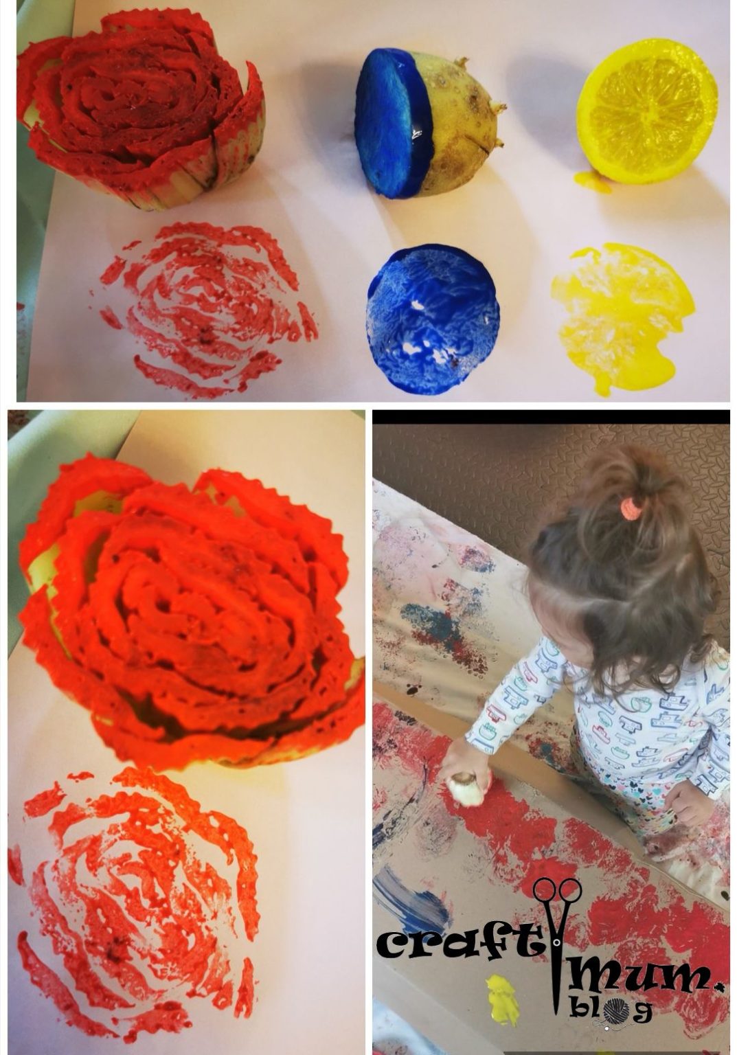 Fruit & vegetable stamps - Crafty Mum