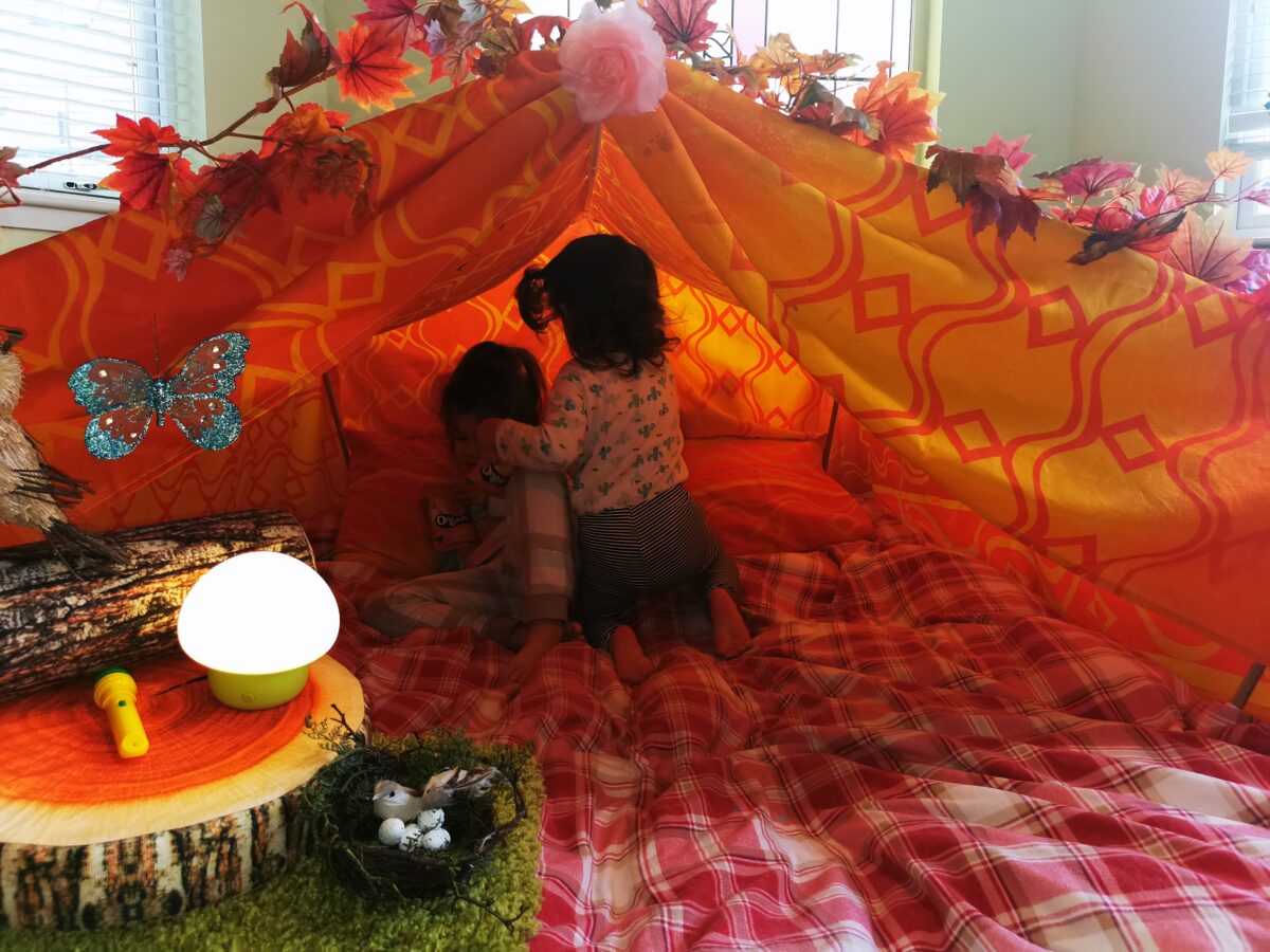 Bamboo poles tent - Crafty Mum