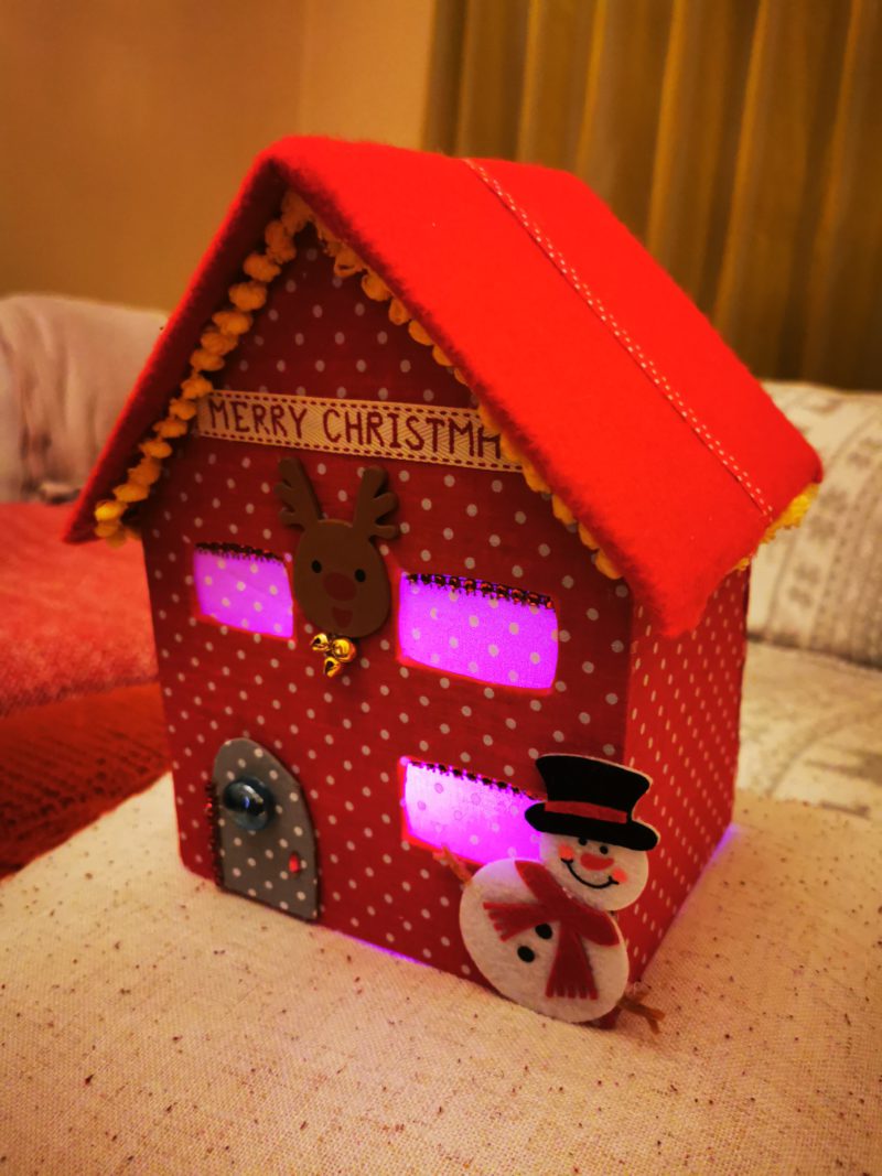 Cardboard & fabric houses - Crafty Mum